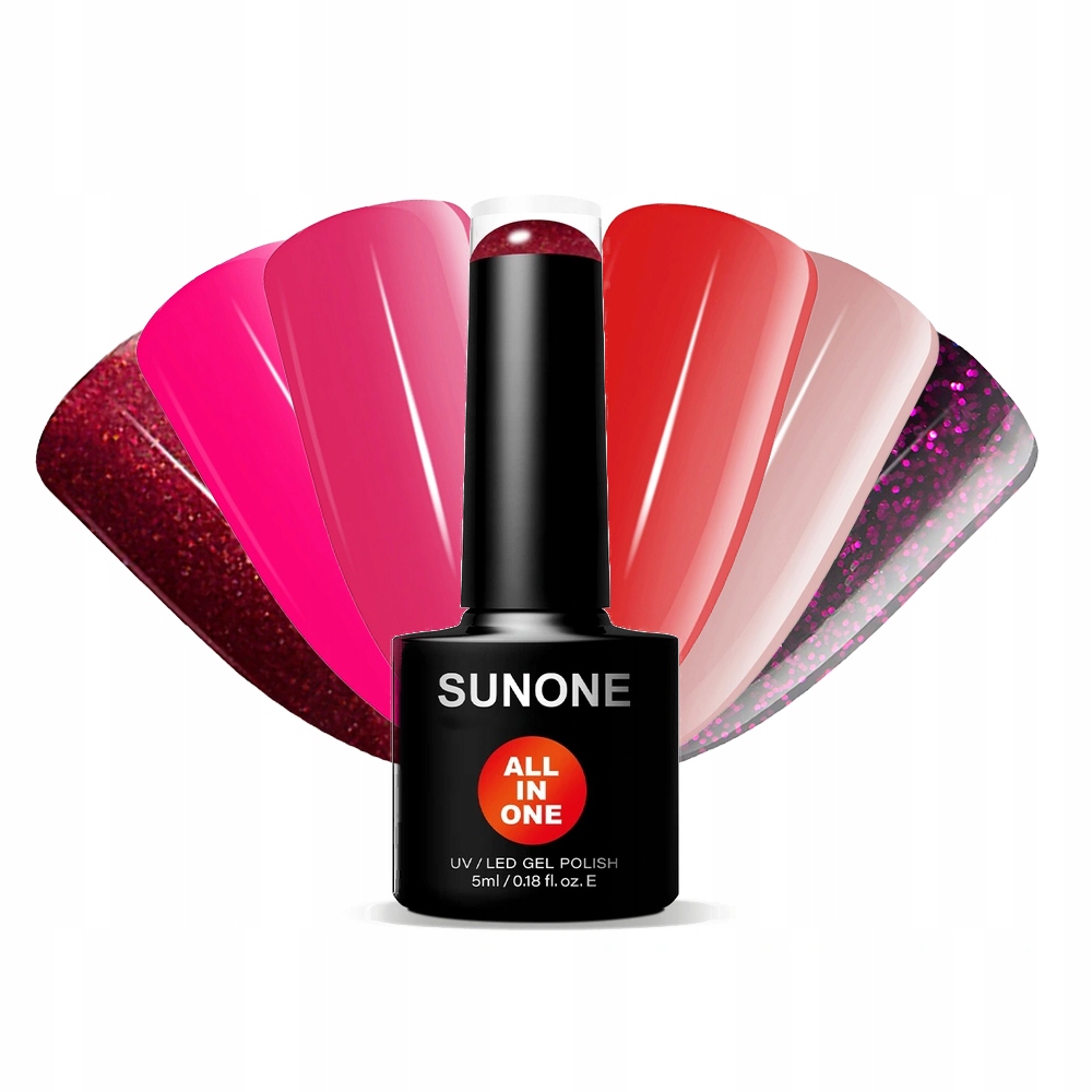 Lakiery hybrydowe ALL IN ONE 3w1 SUNONE 5ml Kolory - 12028505800 - oficjalne archiwum Allegro