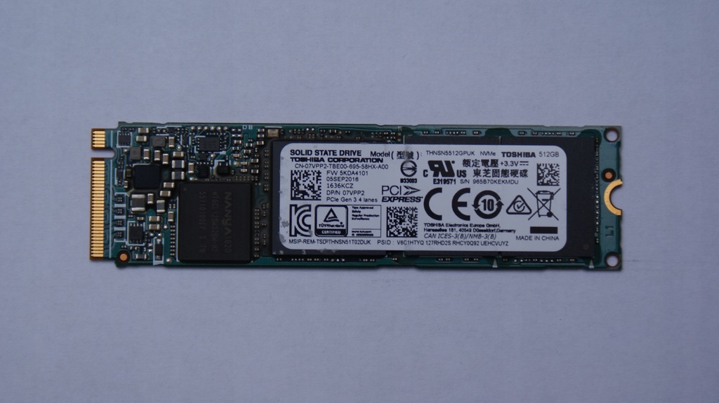 SSD Toshiba 512 GB M.2 2280 THNSN5512GPUK - 9331253131 - oficjalne ...