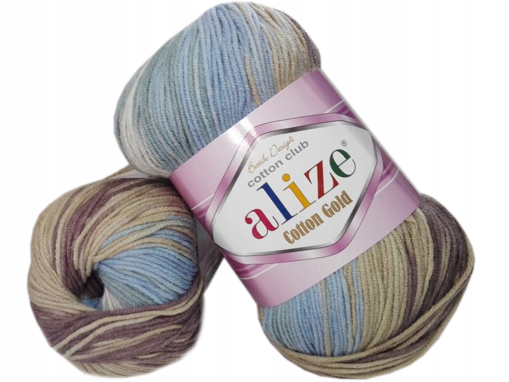 ALIZE włóczka COTTON GOLD BATIK 4148 bawełna akryl - 13343746100 ...