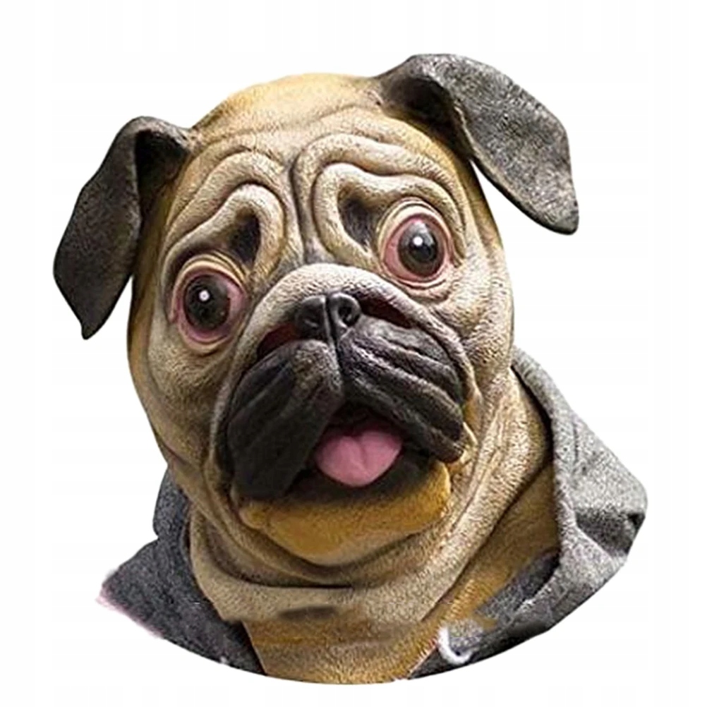 Cosplay Mask Pug Masks Halloween Latex Hood - 14259815197 - oficjalne ...