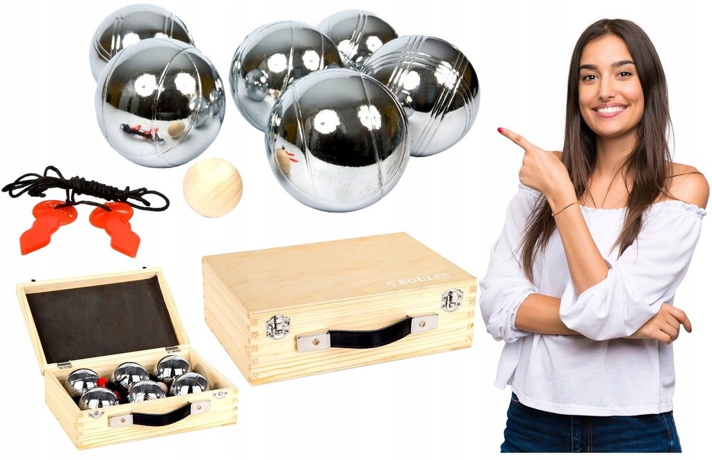 Kule Bule Boule Gra Petanque 6szt Duże + WALIZKA - 13707466153 ...