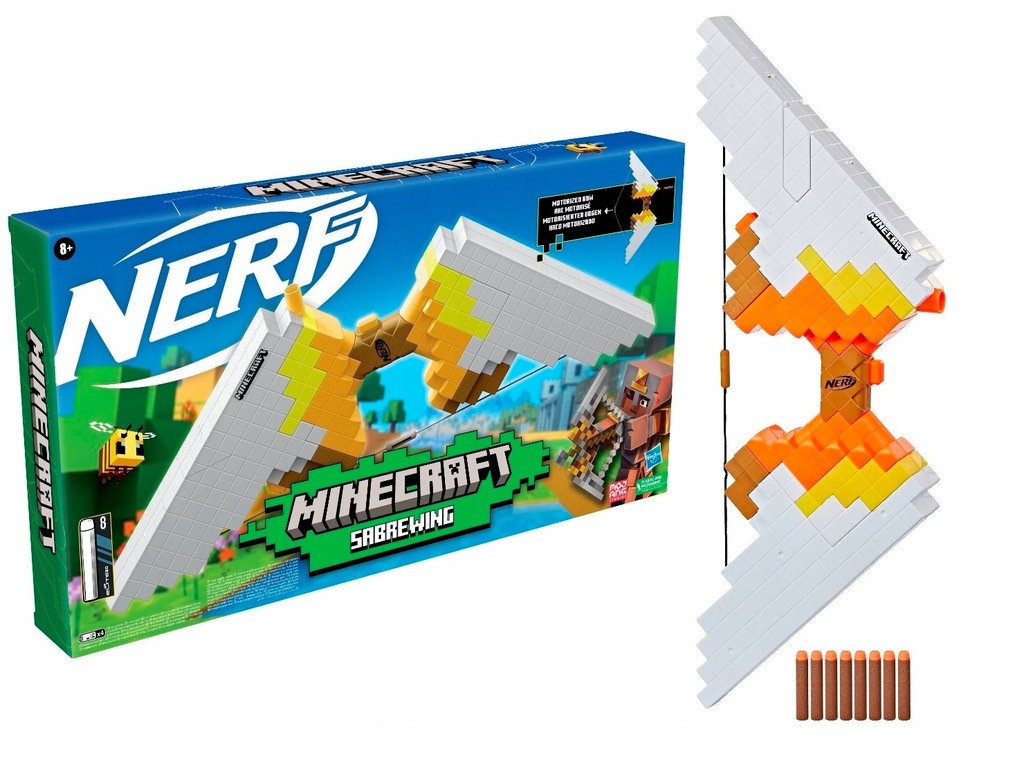 NERF ELITE Wyrzutnia Łuk F4733 Sabrewing Minecraft - 13510870592 ...