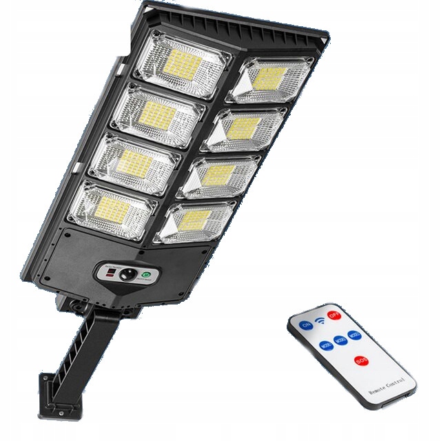 LAMPA LATARNIA ULICZNA SOLARNA 300W PILOT + UCHWYT - 13049133414 - oficjalne archiwum Allegro