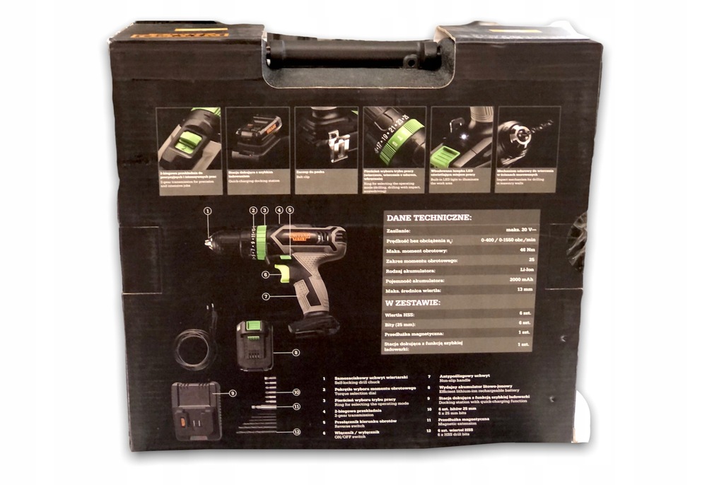 AKUMULATOROWA WIERTARKA UDAROWA 20V MAX NITEO TOOL - 12309686777 - oficjalne archiwum Allegro