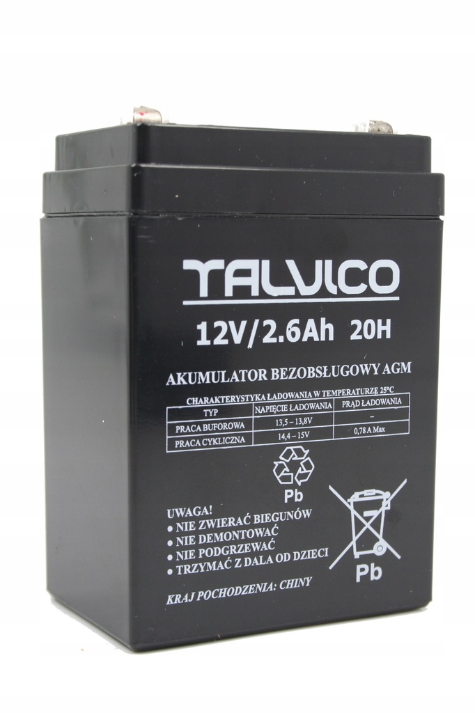 AKUMULATOR TALVICO 12V 2,6Ah - 9708598679 - oficjalne archiwum Allegro
