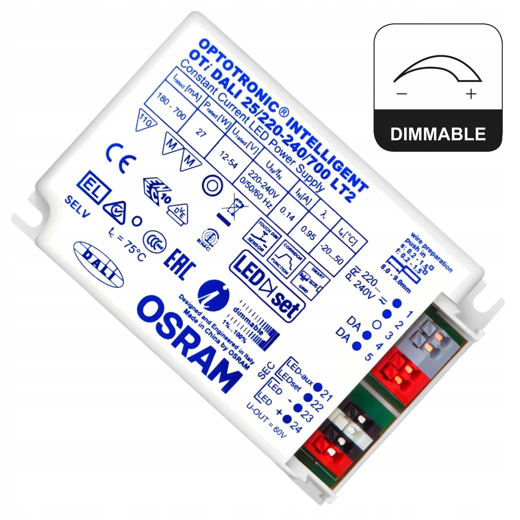 OSRAM sterownik zasilacz LED OTi DALI 25/240/700 - 10210438548 - oficjalne archiwum Allegro