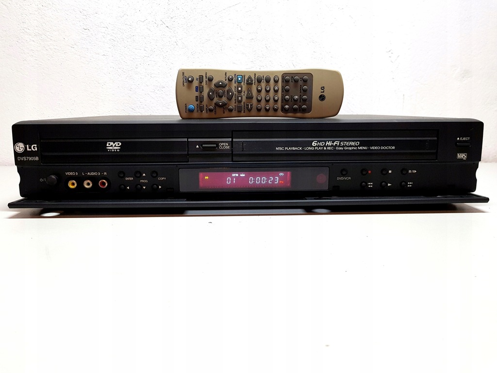 LG Combo DVD-VHS 6GŁOWIC SP/LP NTSC Mp3 JPEG PILOT - 8125375401 - oficjalne archiwum Allegro
