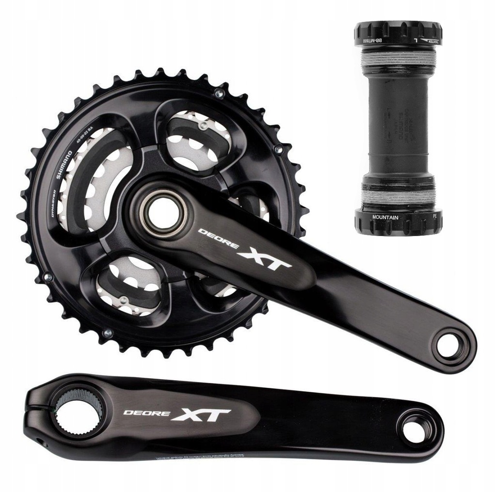 SHIMANO DEORE XT KORBA FC-M8000 3rz +suport MT800 - 11884542636 - oficjalne archiwum Allegro