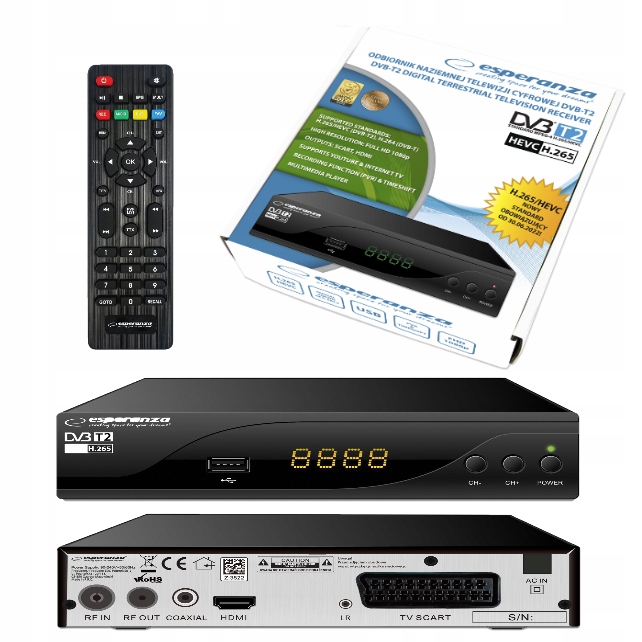 DEKODER TUNER TV NAZIEMNEJ DVB-T2 HEVC H.265 PILOT - 12234395171 ...