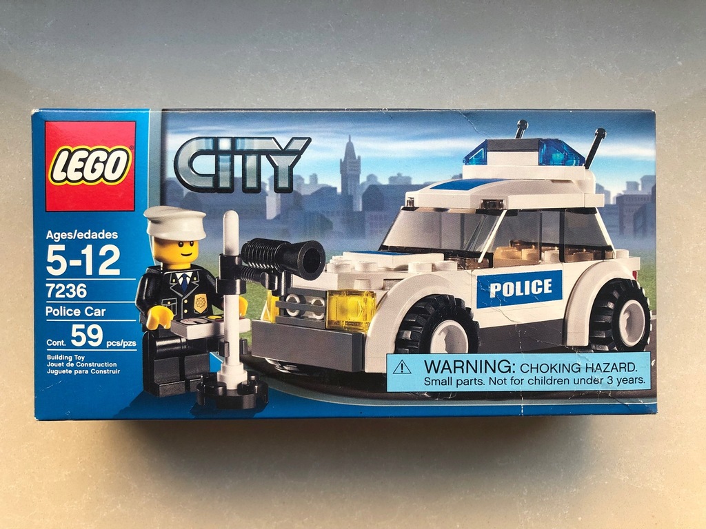 LEGO 7236 CITY Police Car Radiowóz NOWY MISB 2005 - 11363495240 ...