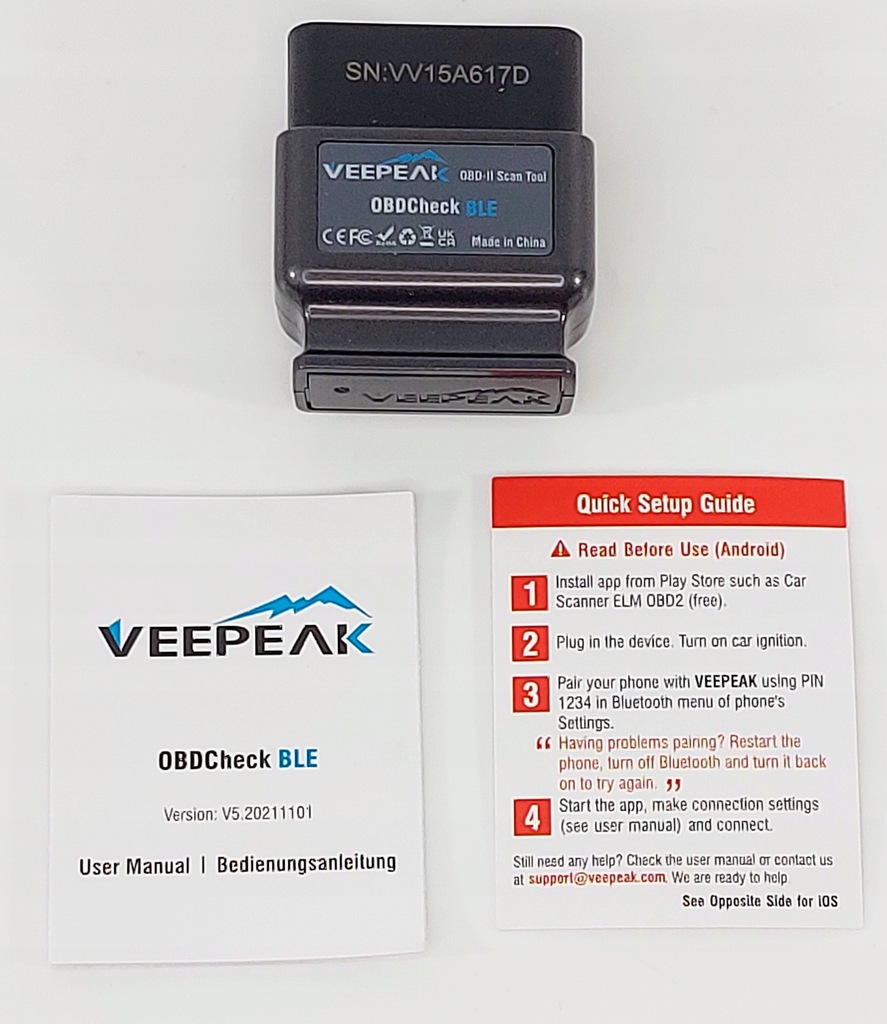 Veepeak OBDCheck BLE OBD-II Scan Tool - 12800174666 - oficjalne ...