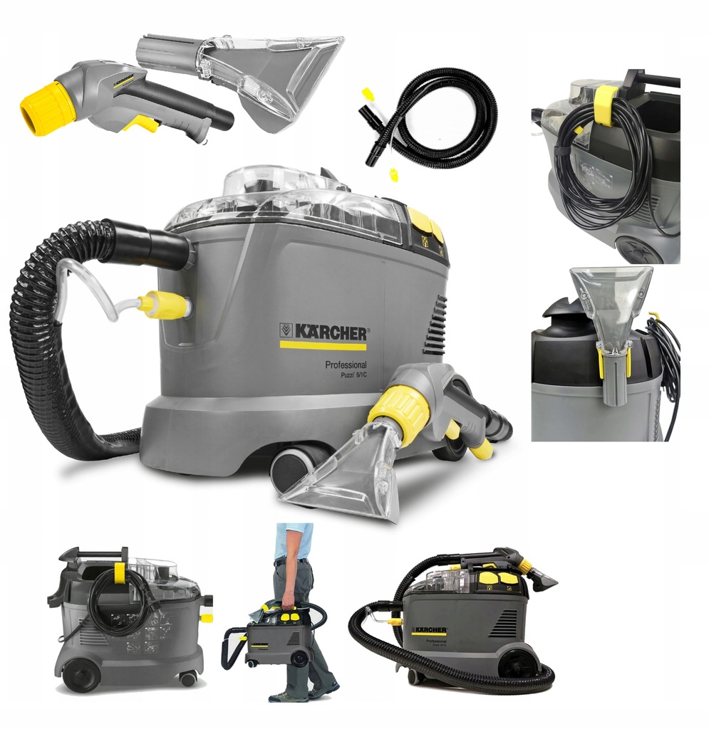 ODKURZACZ PIORĄCY KARCHER PUZZI 8/1C 1200W 23kPa - 13577562291 ...
