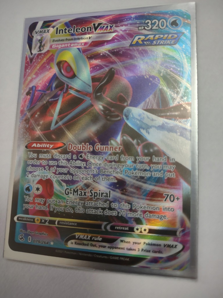 Pokemon TCG Inteleon VMAX 79/264 Fusion Strike - 12387495741 ...