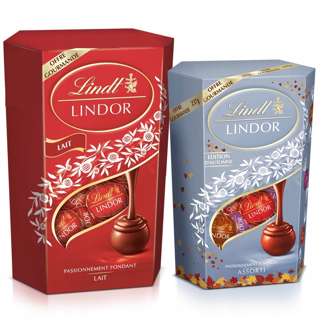 Lindt Praliny LINDOR mleczne 337g + GRATIS - 13774747406 - oficjalne ...