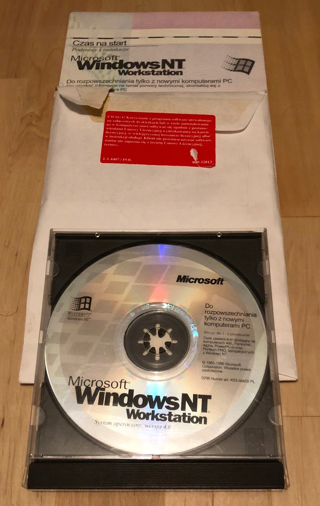WINDOWS NT WORKSTATION 4.0 PL DYSKIETKI+CD+KLUCZ - 7579014925 ...