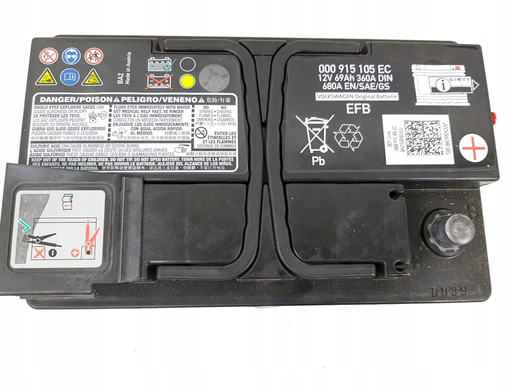 AKUMULATOR VW 000915105EC 12V 69AH 360A DIN - 7906327204 - oficjalne ...