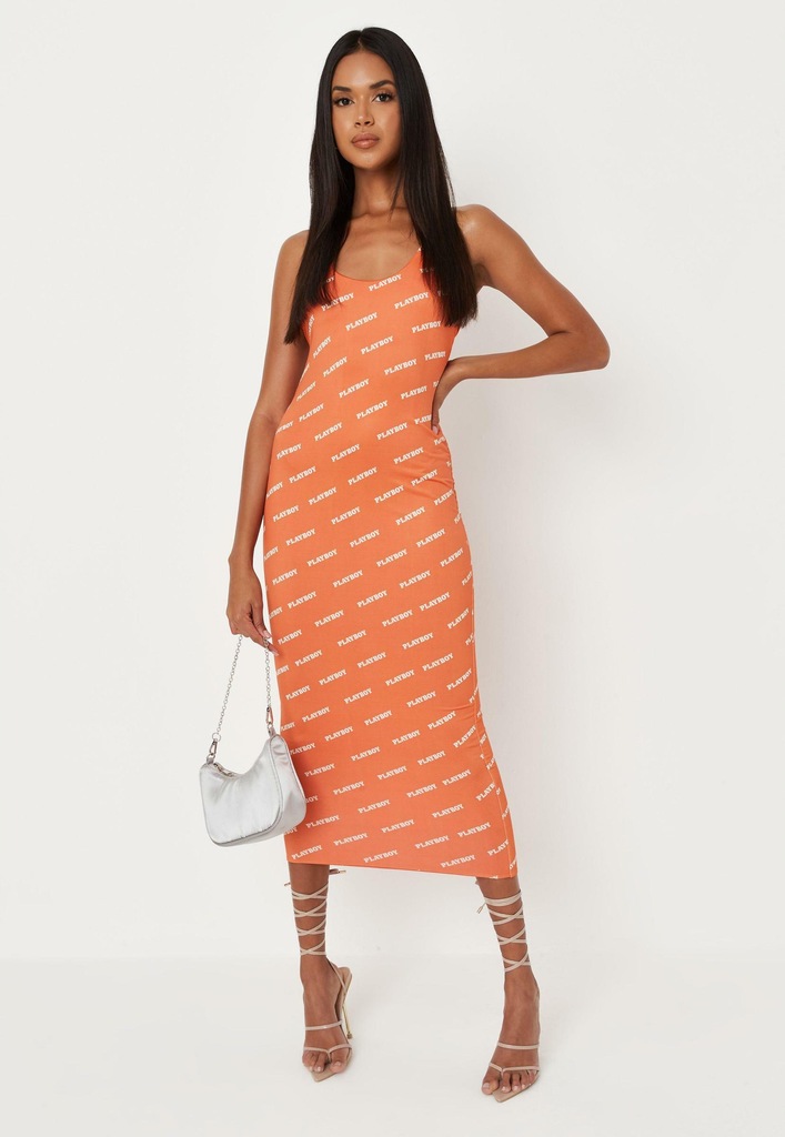 MISSGUIDED X PLAYBOY SUKIENKA MIDI LOGO IKL WN1__L - 13521532941 ...
