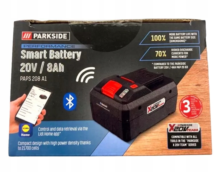 AKUMULATOR PARKSIDE 20V PAPS 208 A1 SMART 8AH - 13090223945 - oficjalne ...
