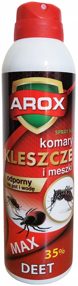 SPRAY NA KOMARY DEET 35% MAX KLESZCZE AROX 250ml - 10576026292 ...
