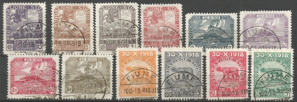 FIUME,1919, S.12, kas. KAT:1200 EURO - 17503518043 - oficjalne archiwum ...