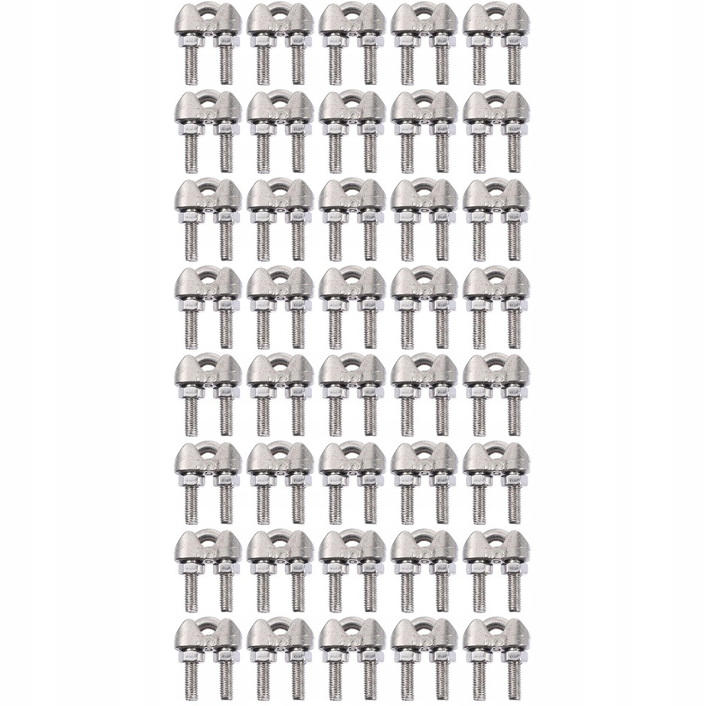 WIRE ROPE CHUCK STAINLESS STEEL CLAMPS 40 PCS - 14689846667 - oficjalne ...