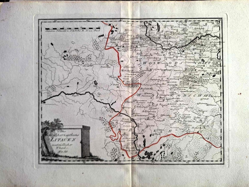 Mapa Litwa Nowogródek Brześć Białystok Reilly 1789 oryginał ...