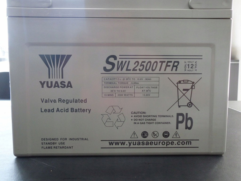 AKUMULATOR YUASA SWL2500 TFR 90AH 2500W AGM UPS - 7525509938 ...
