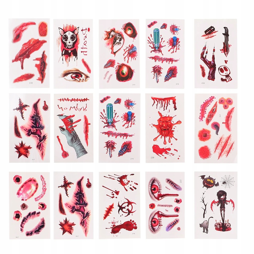 Body Stickers Makeup Fake Blood Scar Cut Wound - 13814361386 ...