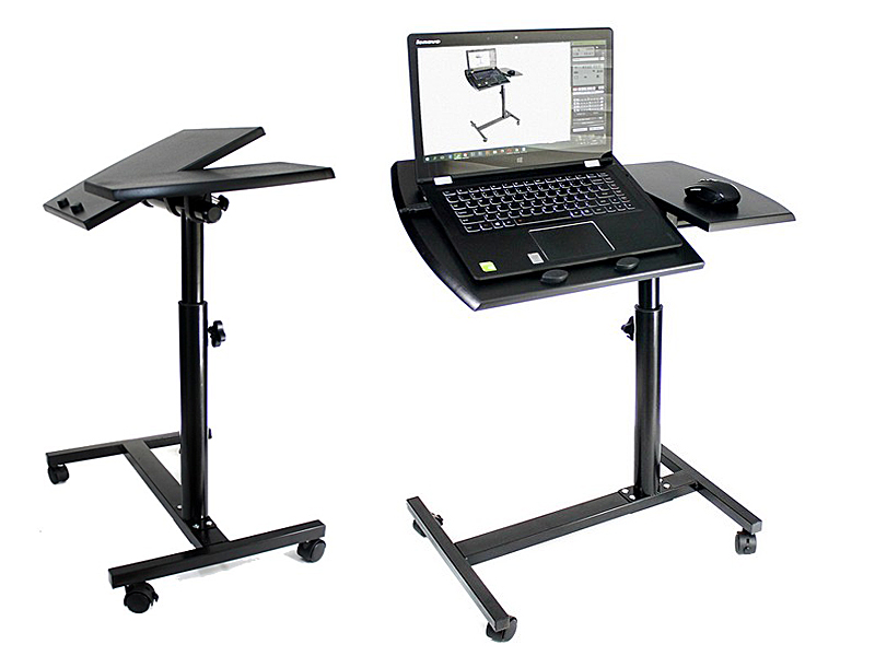 ! SKŁADANY STOLIK BIURKO POD LAPTOPA PC NA KÓŁKACH - 7745147340 ...