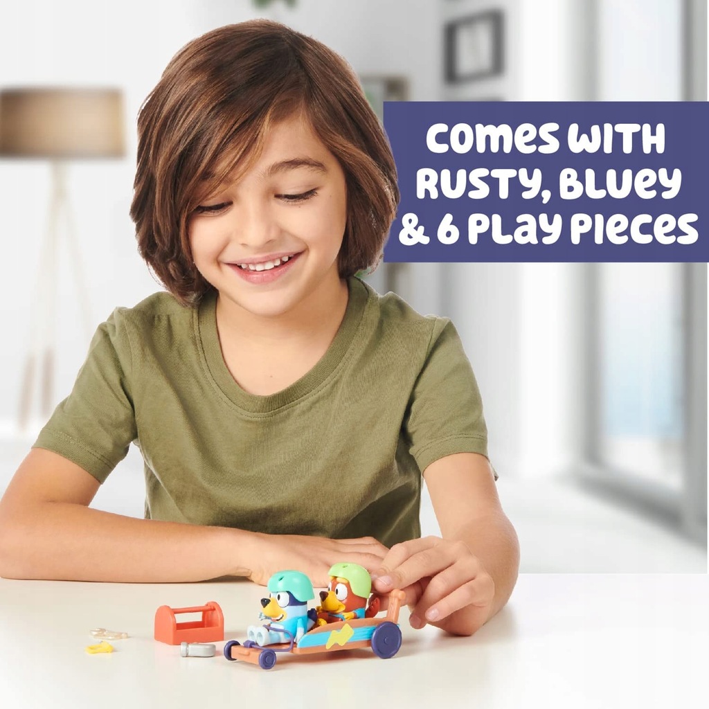 Figurki Bluey Bingo Blue Friends Rusty Go-kart - 12692762658 ...