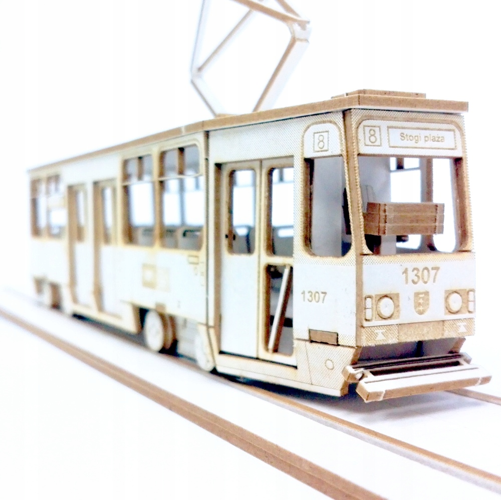 Model z tektury - Tramwaj Konstal 105Na skala 1:72 - 8782320419 ...
