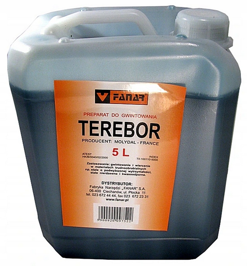 Preparat do gwintowania TEREBOR 5L FANAR - 9721987058 - oficjalne ...