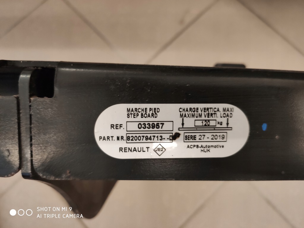 TYLNY STOPIEŃ ZDERZAKA RENAULT MASTER III MOVANO B - 9630416143 ...