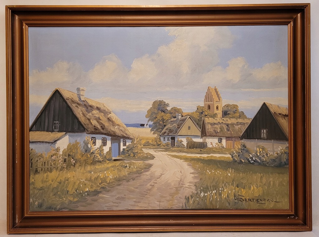 HILBERT JENSEN ( 1911 – ) - „ WIEJSKI PEJZAŻ ” - 12653853584 ...