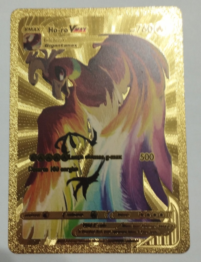 Złota karta Pokemon HO-RO - 13156571156 - oficjalne archiwum Allegro