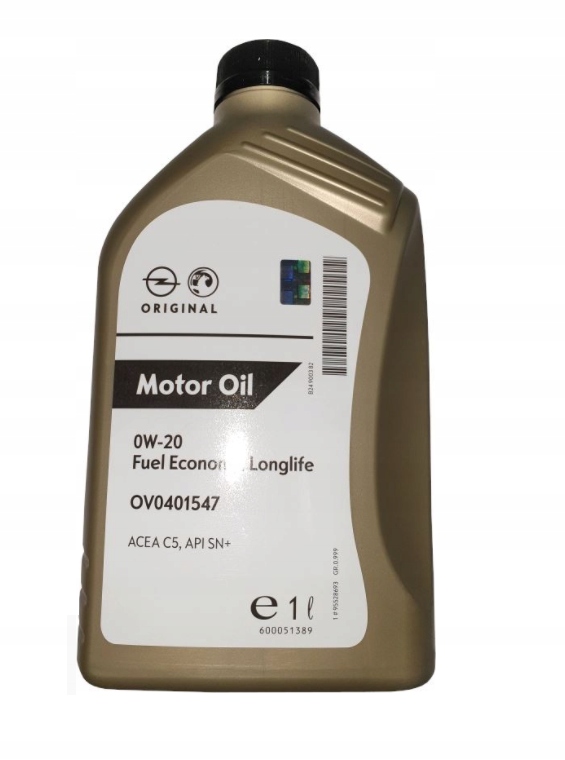 OLEJ GM OPEL LONGLIFE 0W20 C5 API SN+ 1L OE - 9990034109 - oficjalne ...