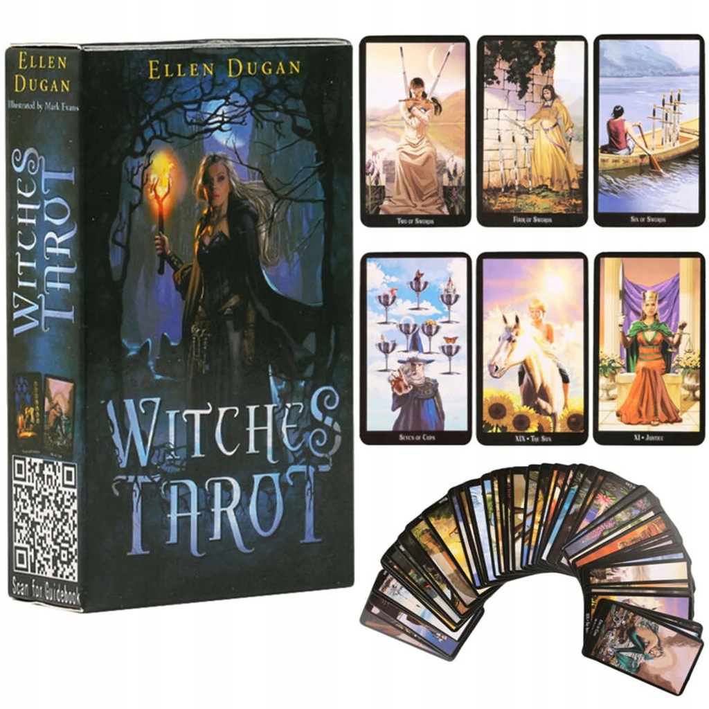 Zestaw klasycznych kart tarota- Witches Tarot - 13075151803 - oficjalne archiwum Allegro