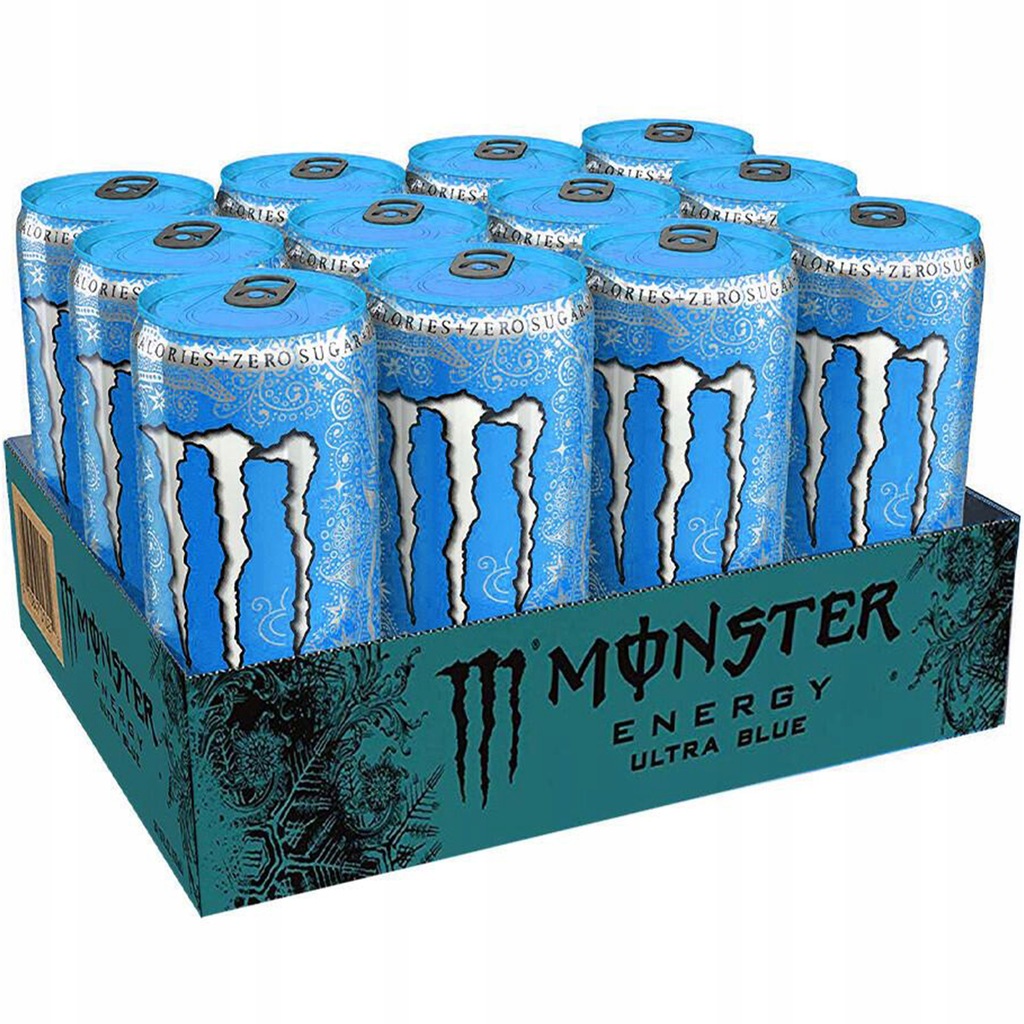 MONSTER ENERGY ULTRA BLUE ZERO 12x 500ml KOFEINA - 11022136411 ...