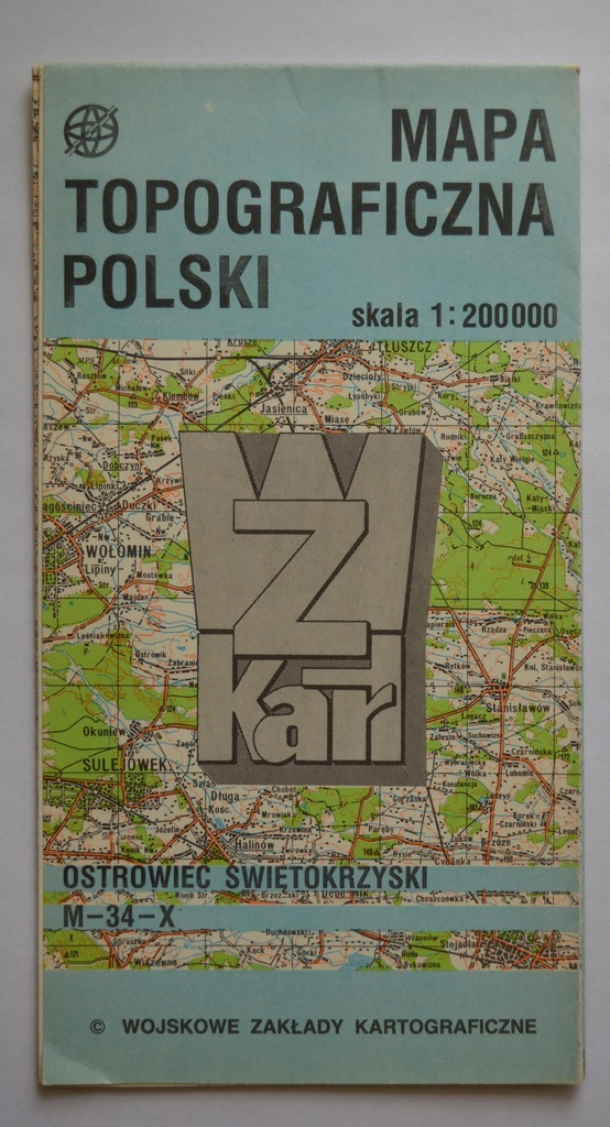 Mapa topograficzna Polski, Ostrowiec Święt. `90 - 14213861191 - oficjalne archiwum Allegro