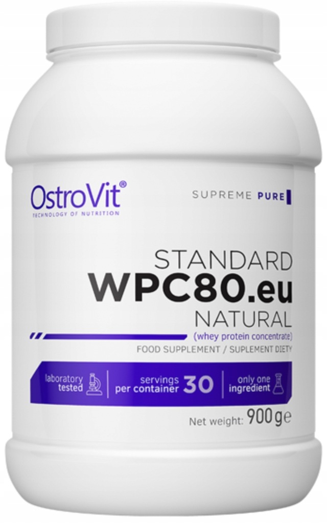 OSTROVIT WPC80.EU STANDARD 900G ODŻYWKA BIAŁKO WPC - 12175132606 - oficjalne archiwum Allegro