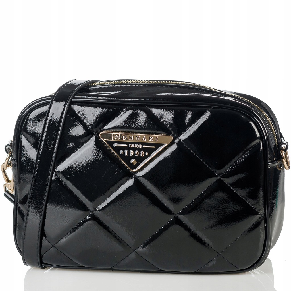 PIKOWANA TOREBKA damska LISTONOSZKA MONNARI CZARNA - 12587171467 - oficjalne archiwum Allegro