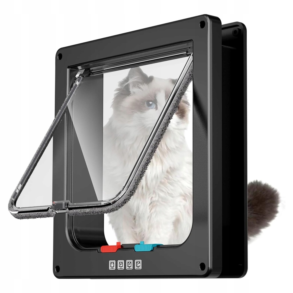 DRZWI Z KLAPĄ DLA PSA KOTA DRZWICZKI WAHADŁOWE KLAPA 4 SPOSOBY L - 15755687028 - oficjalne ...