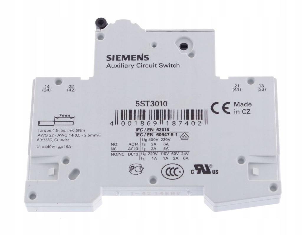 SIEMENS 5ST301.AS 5ST301AS 5ST3010 CIRCUIT SWITCH - 7719567364 ...