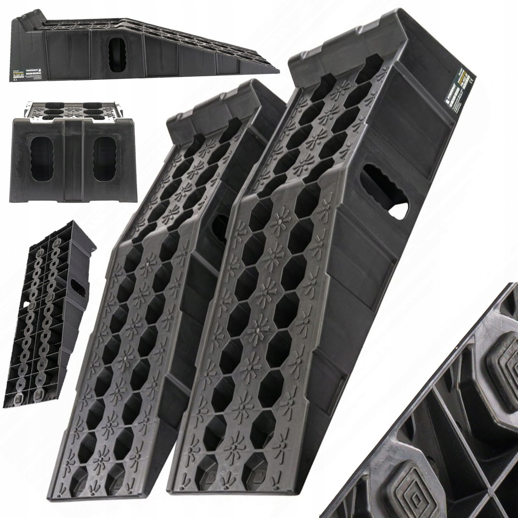 NAJAZDY SAMOCHODOWE WARSZTATOWE RAMPY PLATFORMY 2 SZT. 8 TON SZEROKIE ...