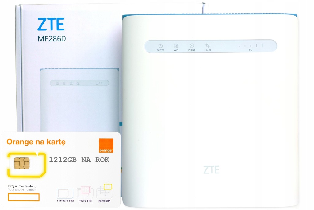 Router Ruter WIFI 4G LTE + karta SIM Orange 1212GB - 13469132066 ...