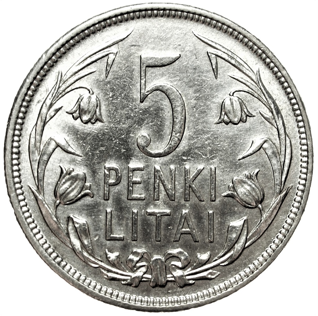 Litwa 5 Litów, Penki Litai 1925 - 13967182630 - oficjalne archiwum Allegro