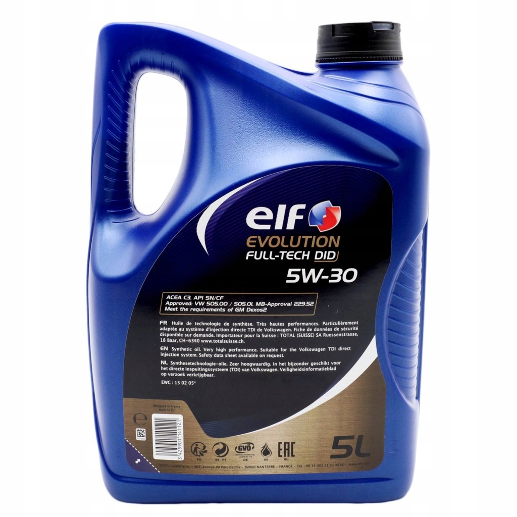 Купить Моторное масло Elf Evolution DID Diesel 5w30 5л: отзывы, фото и ...
