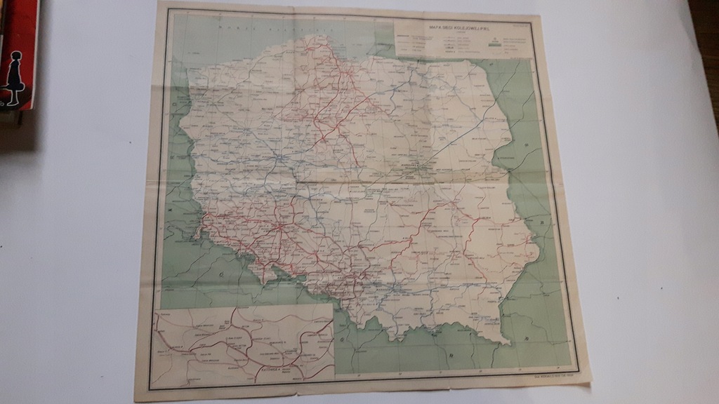 MAPA SIECI KOLEJOWEJ PRL ... (1960) - 14939625967 - oficjalne archiwum ...