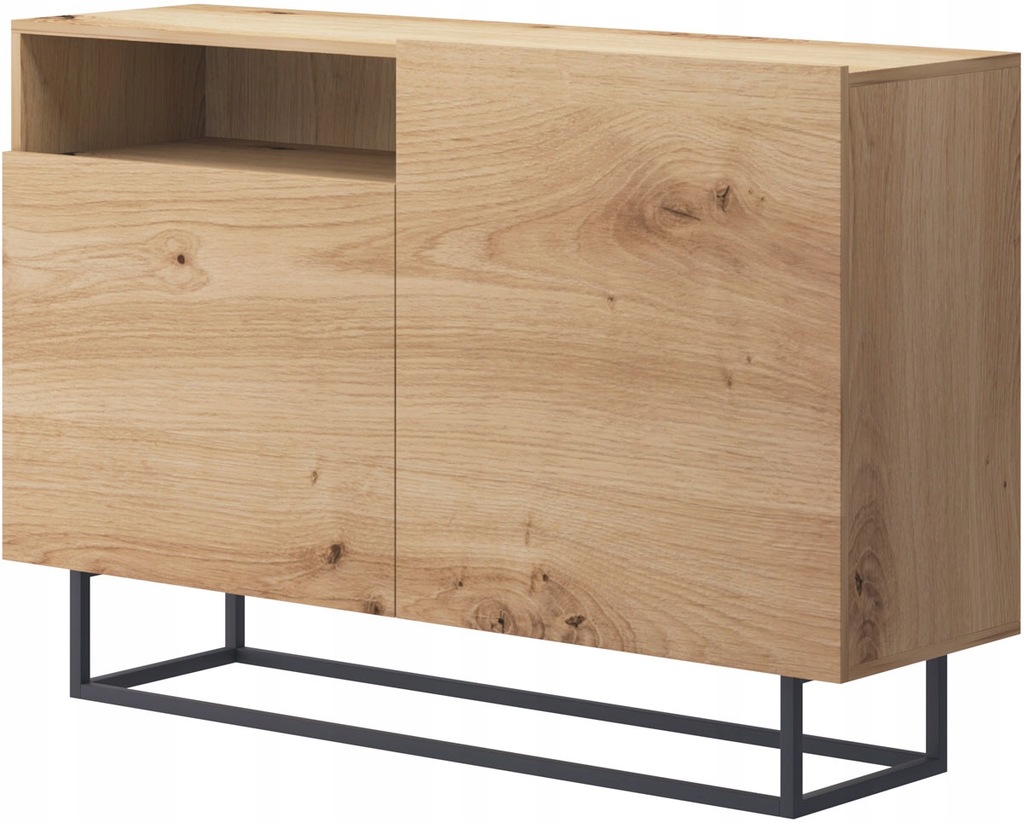 Komoda metalowa dąb artisan loft 120cm LUSO - 9504397619 - oficjalne ...