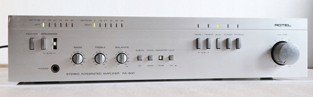 ROTEL RA-500 wzmacniacz stereo 2 x 30W silver face vintage ...
